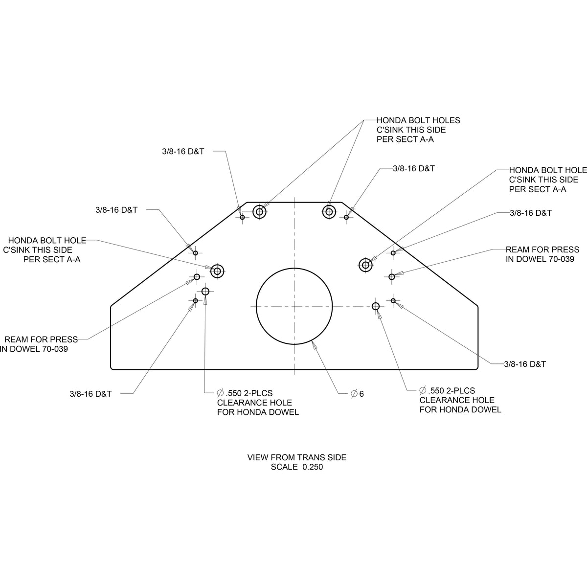 Honda VTEC To Chevy Transmission Adapter Plate