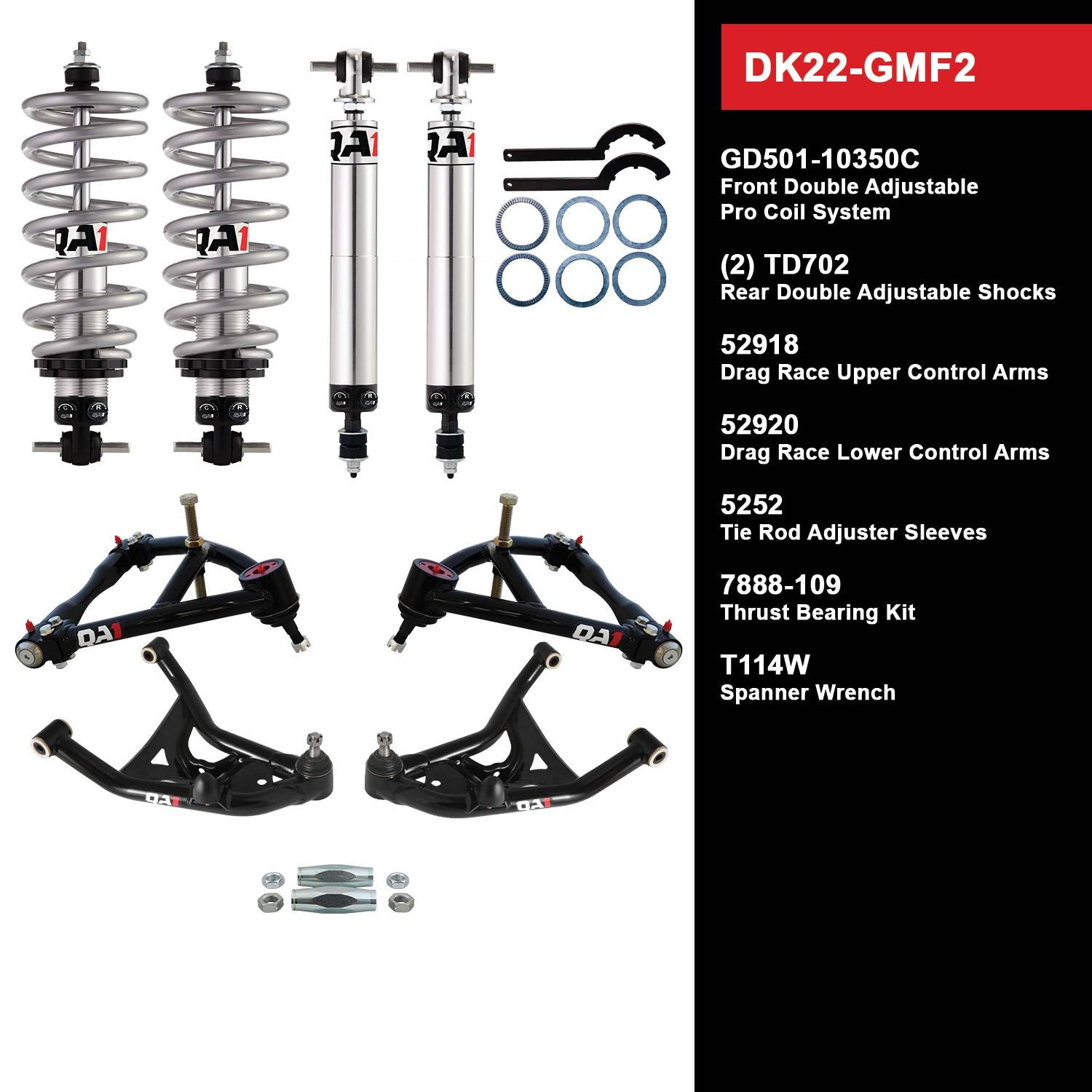 QA1 Drag Racing Suspension Kit Level 2 DK22-GMF2 1970-1981 GM F-Body