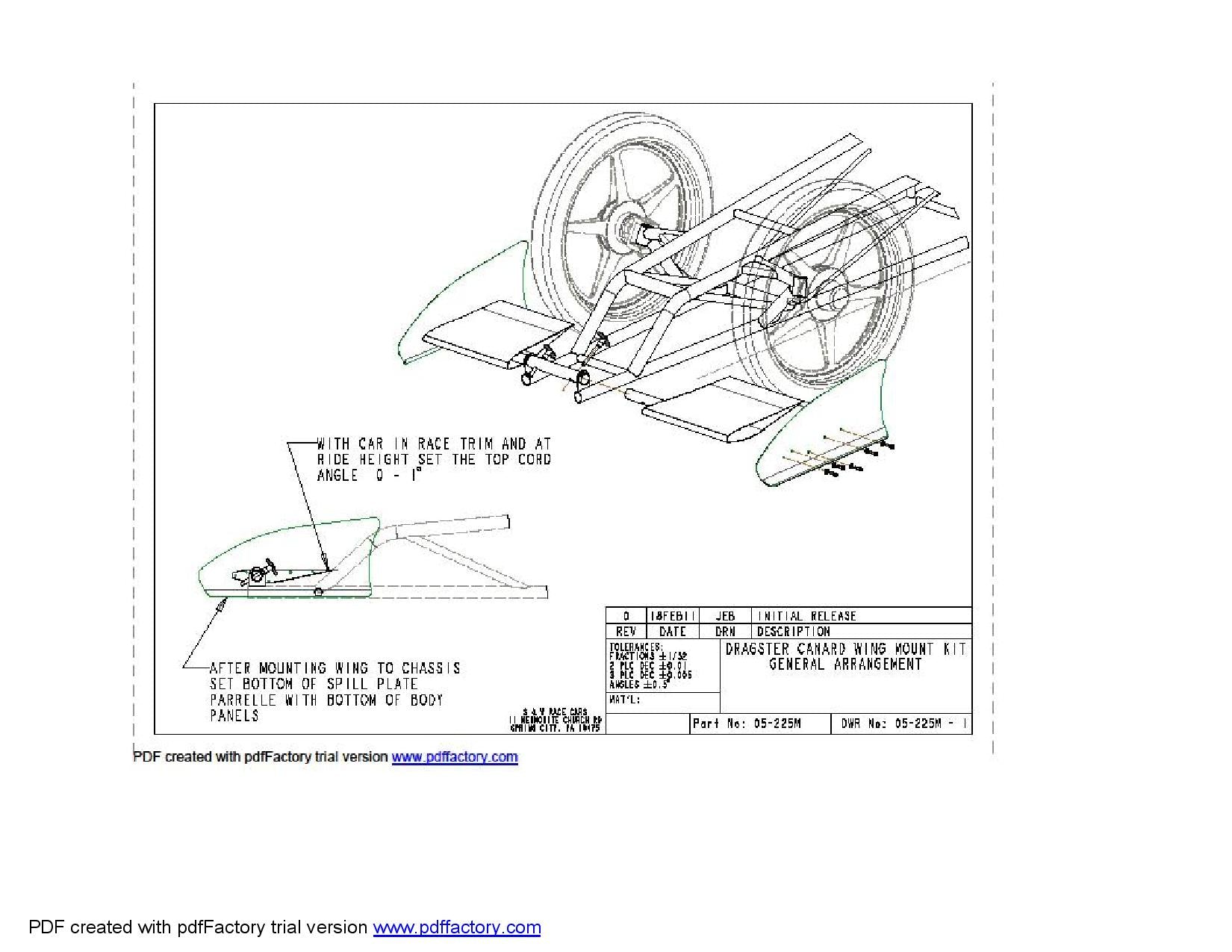 Front Canard Wing Mounting Kit