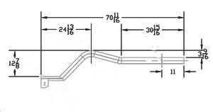 Mopar A Body Frame Rails 1964-1969 Plymouth Barracuda, 1964-76 Dodge D