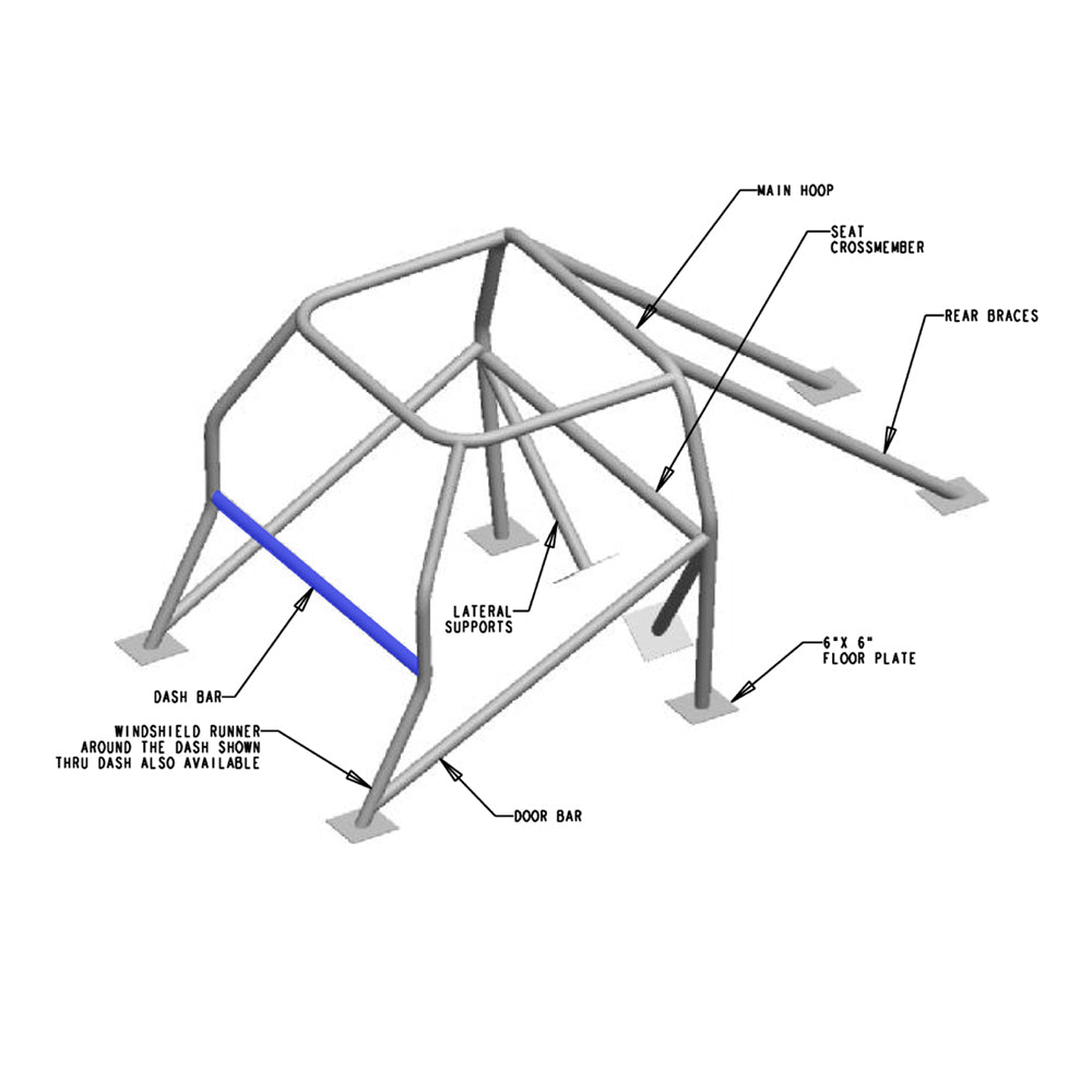 Dash Bar 1 5/8" x .134 EWS Mild Steel